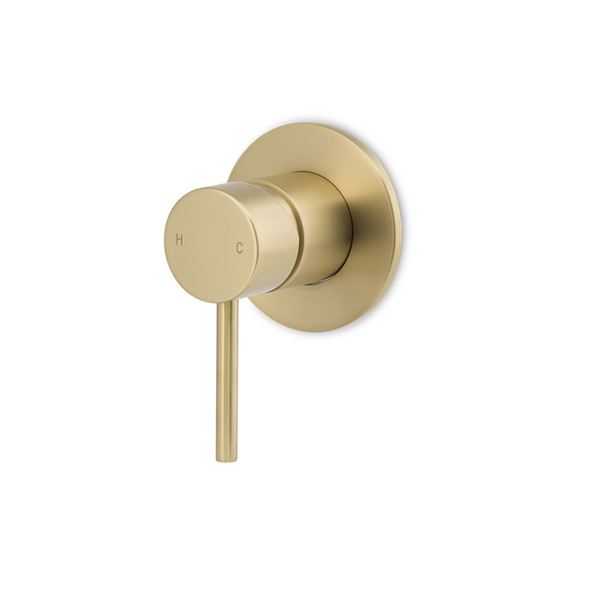 Artline Brushed Gold Shower Mixer Trim Kit 80MM Backplate (Refer Body ...