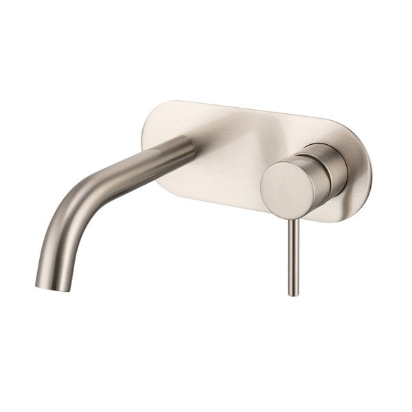 Artline Brushed Nickel Wall Basin Mixer Trim Kit Rectangle Cover Plate ...