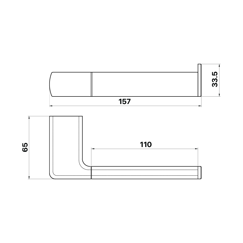 Murphy Toilet Roll Holder L Shape Chrome - Cob And Pen